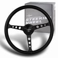 W-Power 380MM Black Leather White Stitch Matt Black Spoke 15-Inch ...