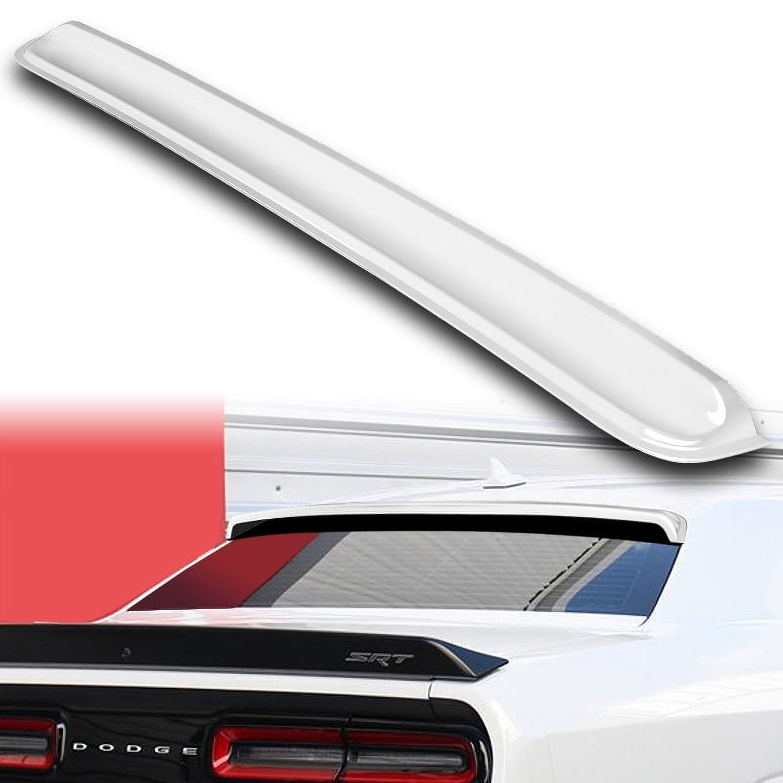 W-Power For 2008-23 Dodge Challenger Pearl White Rear Roof Window Visor ...