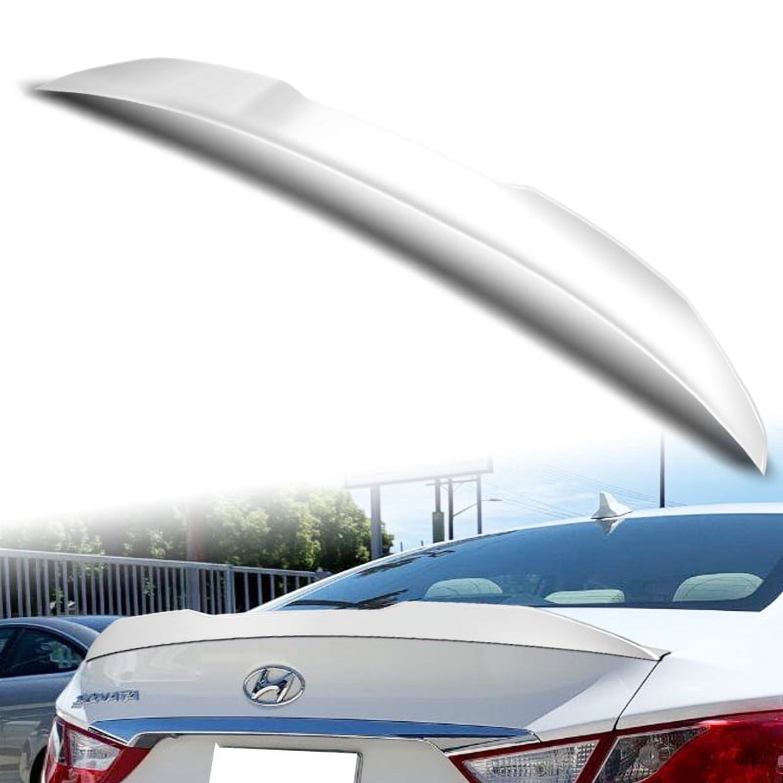 W-Power For 2011-2014 Hyundai Sonata Pearl White Trunk Lid Spoiler Wing ...