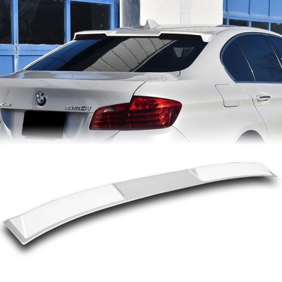 W-Power For 2011-2016 BMW 5-Series M5 F10 Pearl White Rear Roof Visor ...