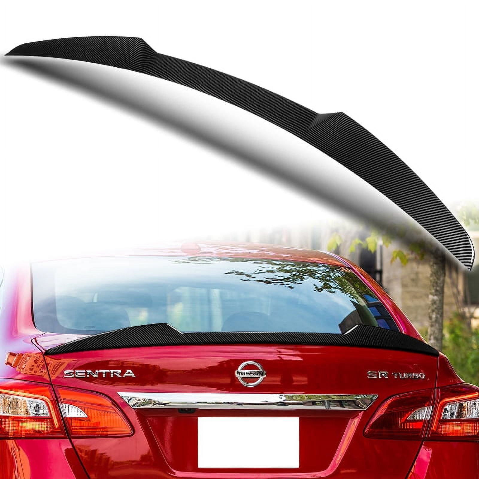 W-Power For 2013-2019 Nissan Sentra Carbon Look Rear Trunk Spoiler Wing ...