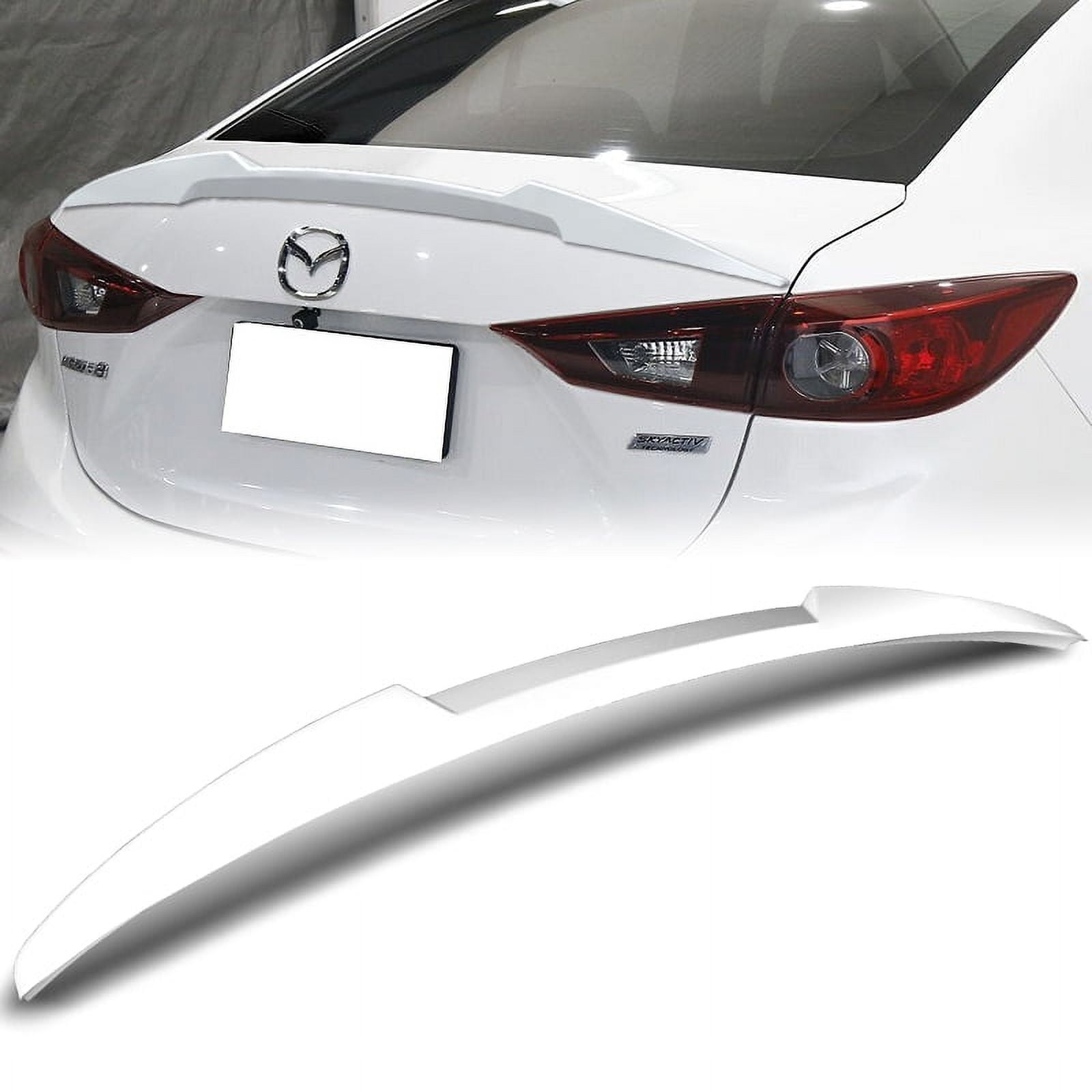 W-Power For 2014-2018 Mazda 3 Sedan Pearl White V-Style Trunk Lid ...