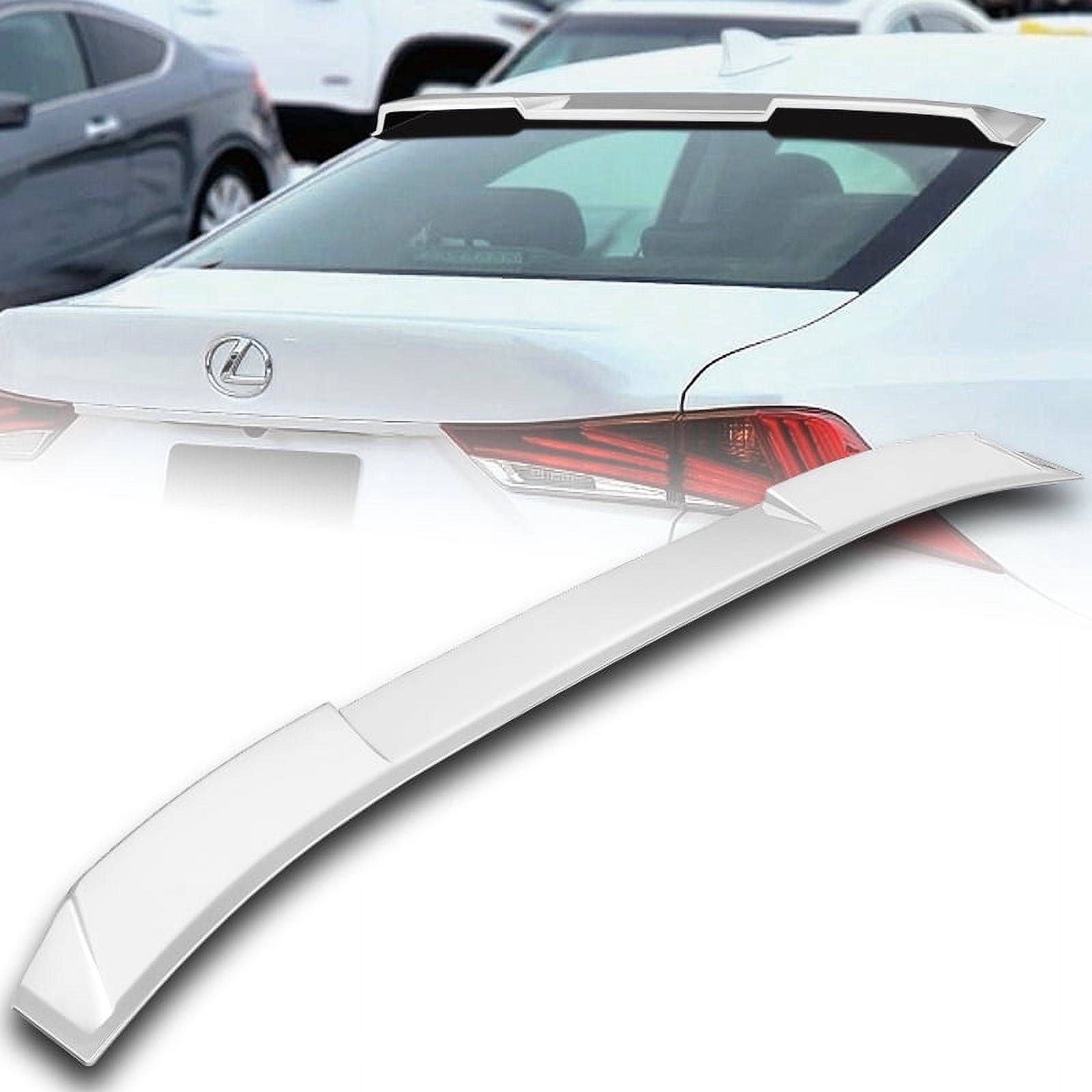W-Power For 2014-2020 Lexus IS300 IS350 Pearl White Rear Roof Visor ...