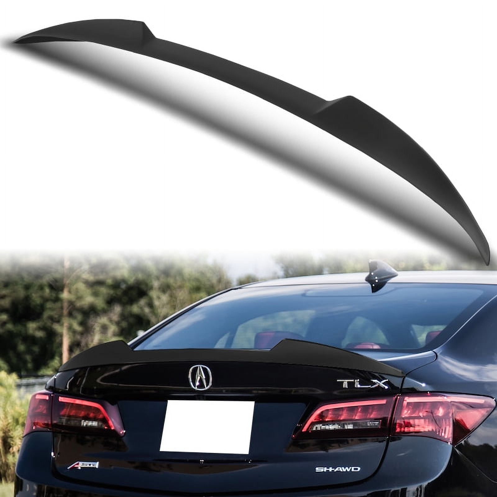 W-Power For 2015-2020 Acura TLX Unpainted Black Trunk Duckbill Spoiler ...