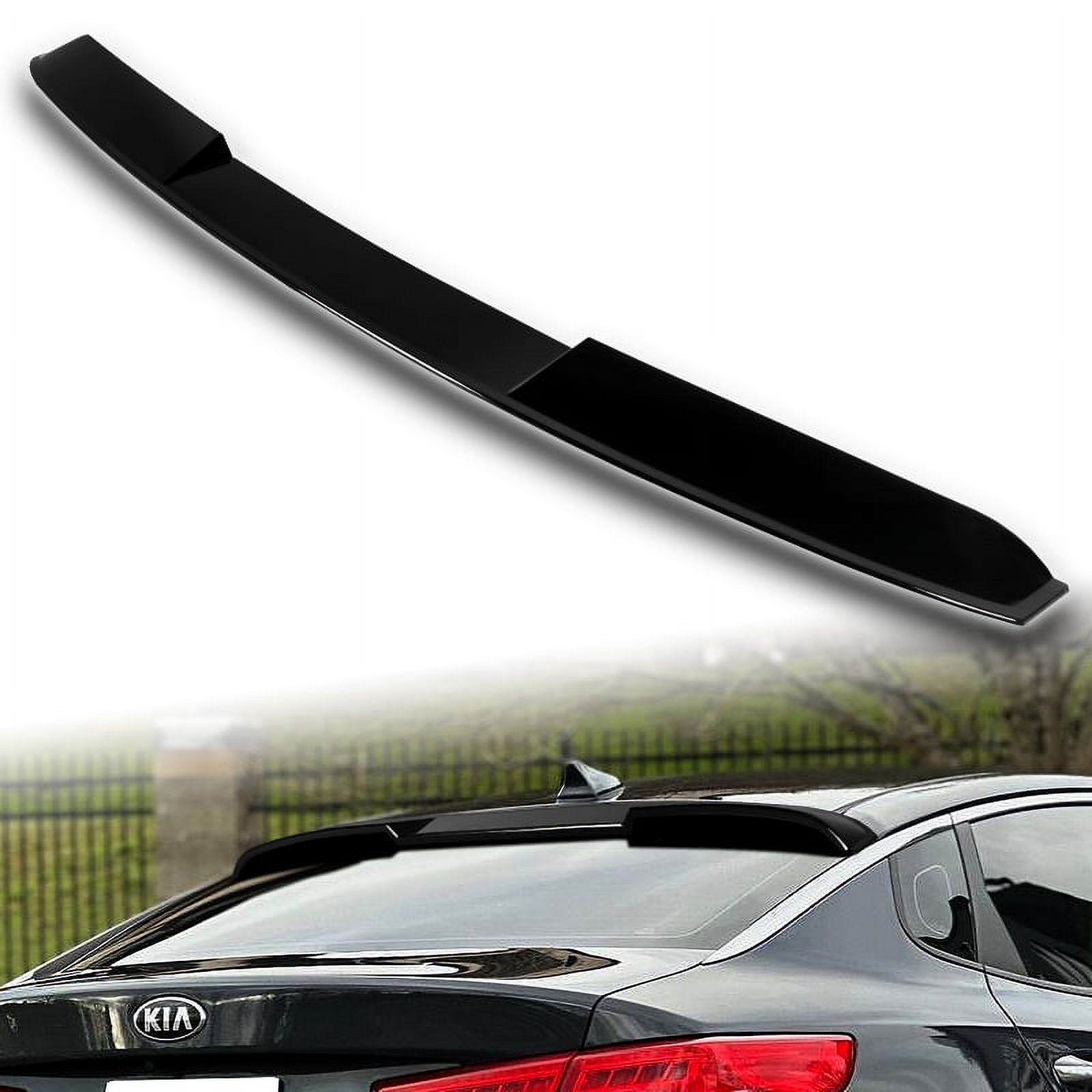 W-Power For 2016-2020 Kia Optima Pearl Black Rear Roof Window Visor ...