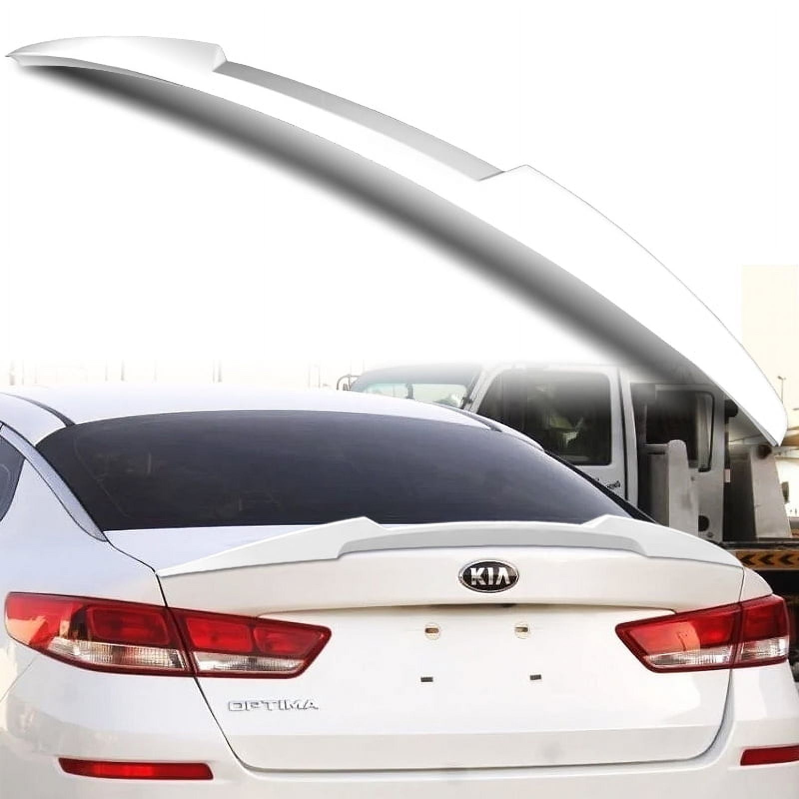 W-Power For 2016-2020 Kia Optima Pearl White V-Style Trunk Duckbill ...