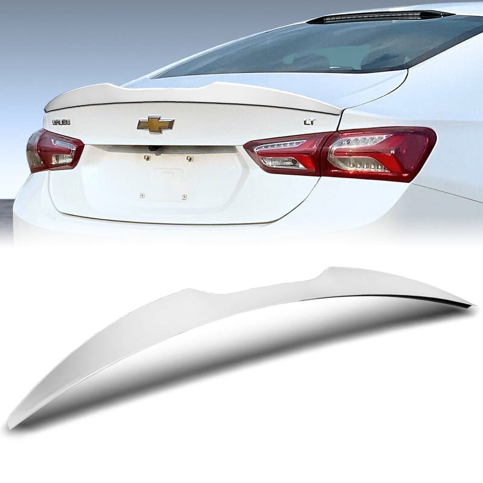 W-Power For 2016-2024 Chevy Malibu Pearl White Trunk Lid Spoiler Wing V ...