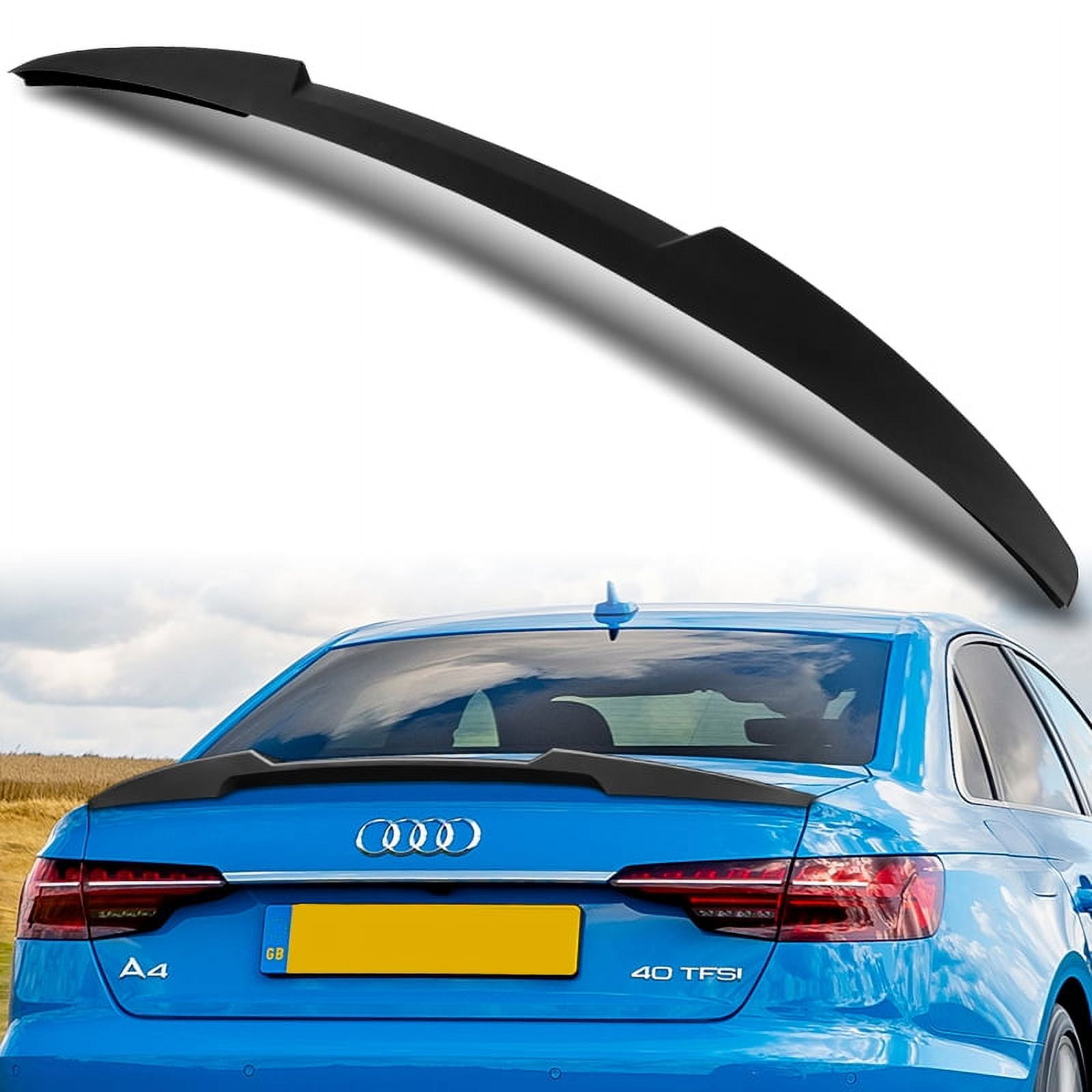 W-Power For 2017-2022 Audi A4 S4 B9 Sedan Primer Black V-Style Trunk ...