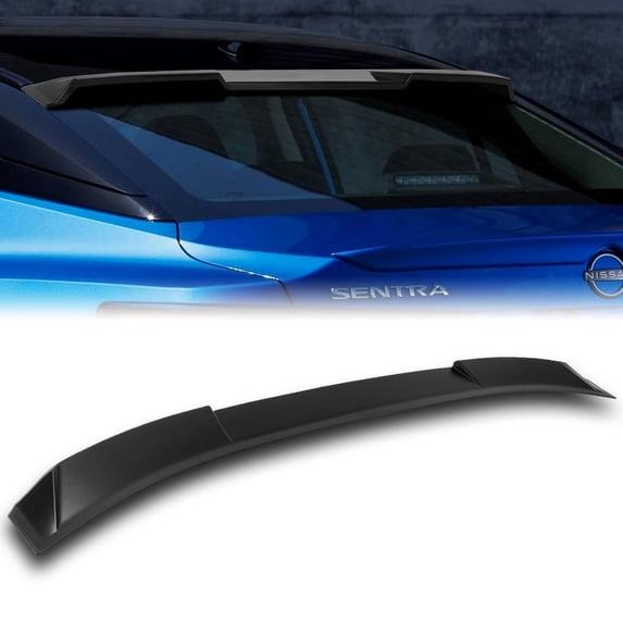 W-Power For 2020-2024 Nissan Sentra Black Rear Roof Visor Window ...