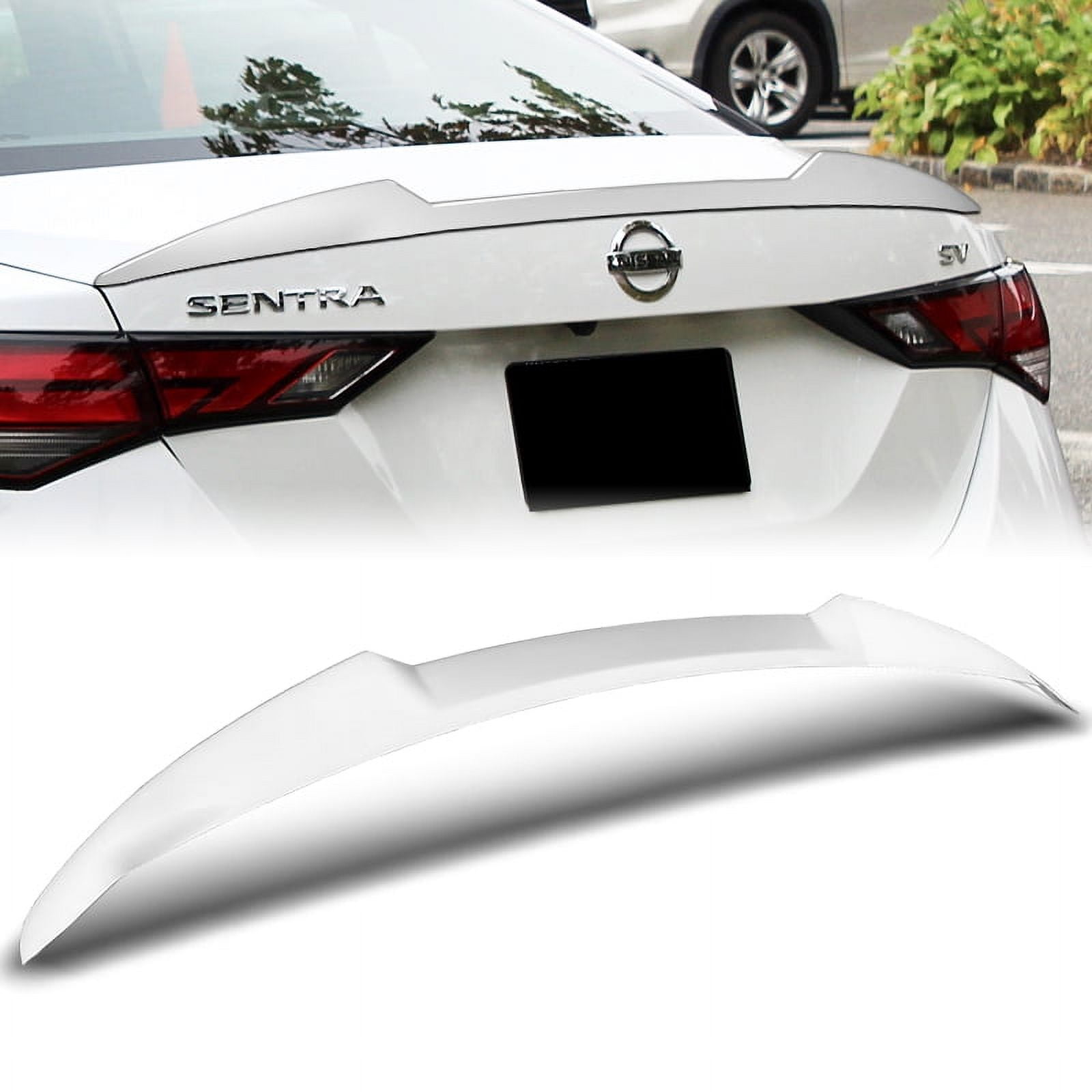 W-Power For 2020-2024 Nissan Sentra Pearl White Rear Trunk Spoiler Wing ...