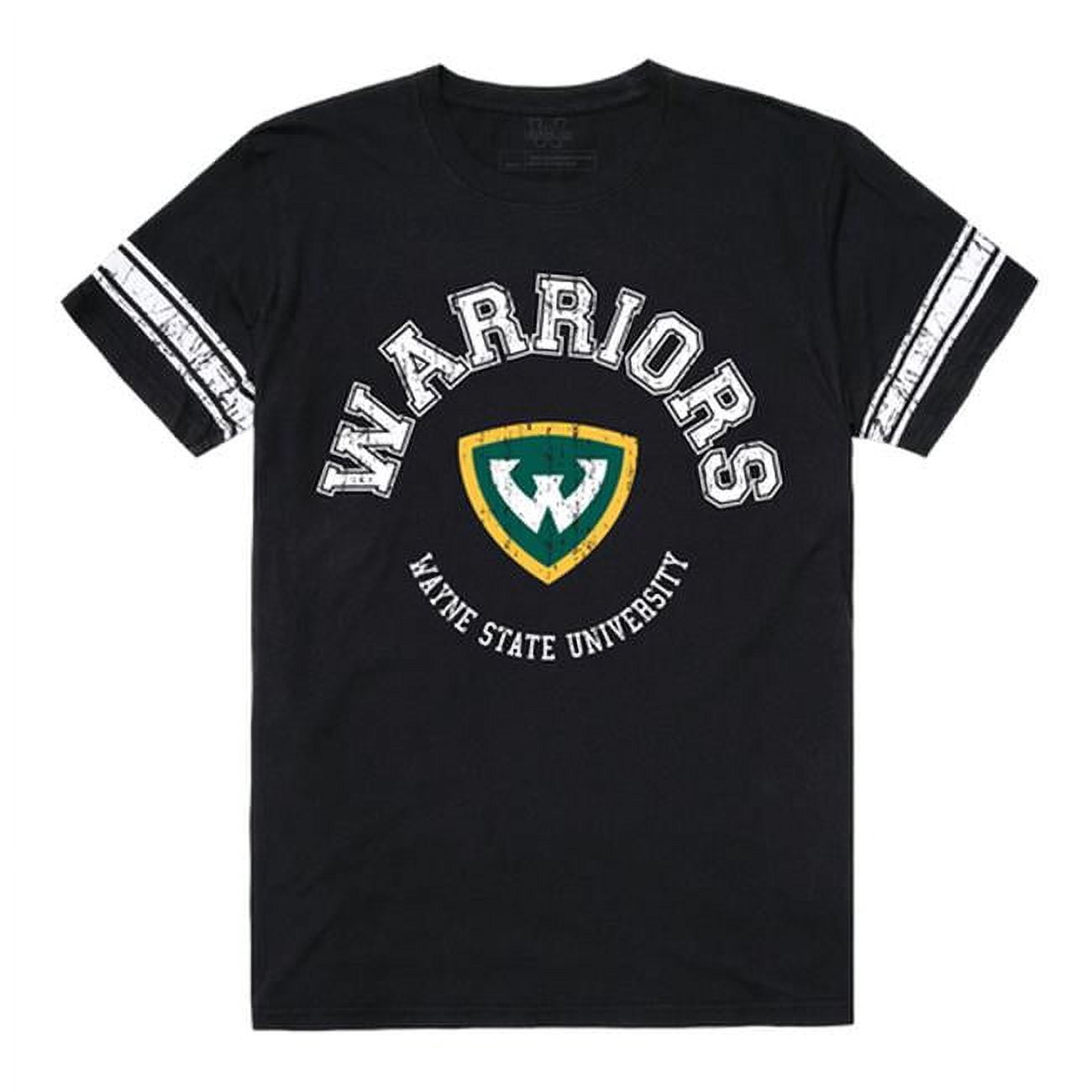 W Republic 504-400-BLK-04 Wayne State University Men Football T-Shirt ...