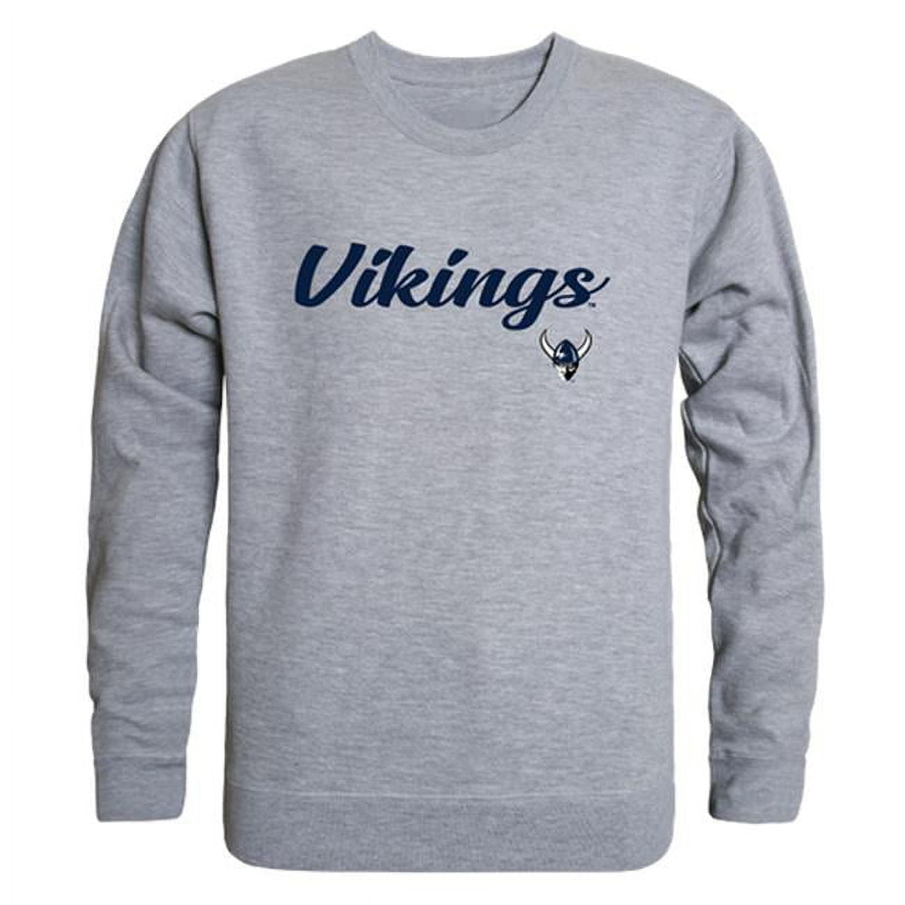 W Republic 556-252-HGY-02 Men Western Washington Vikings Script Crew Fleece, Heather Grey ...