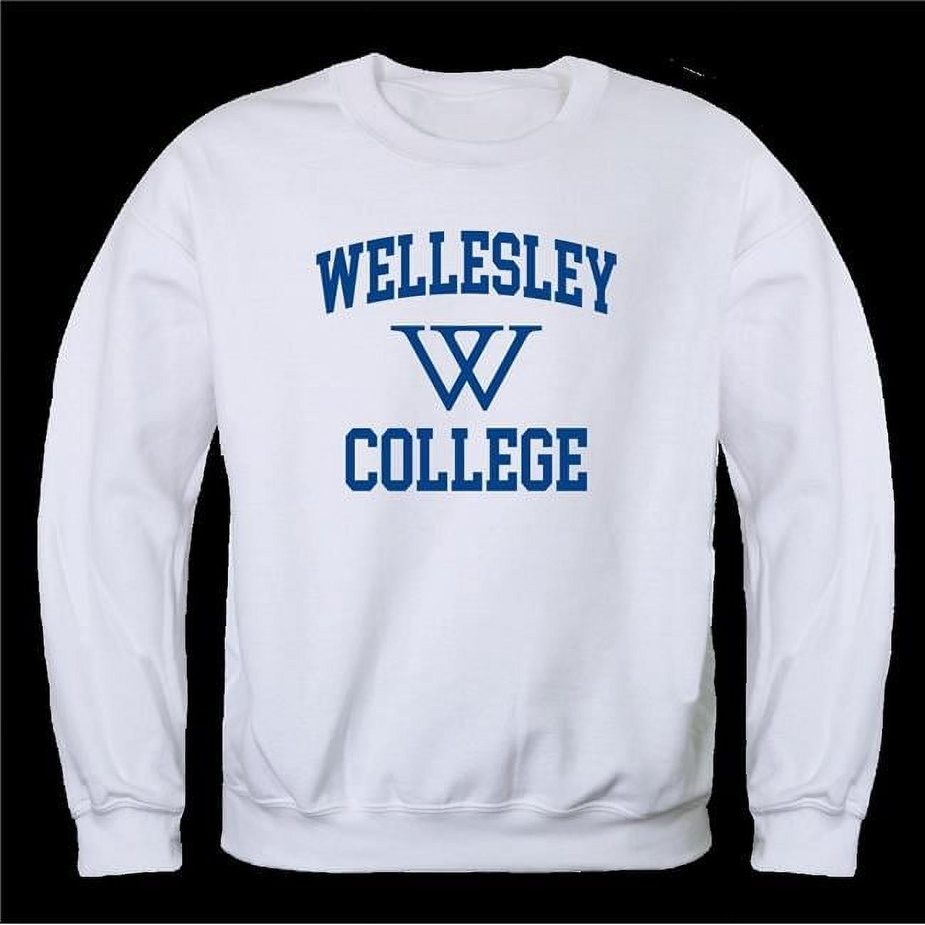 W Republic 568-486-WHT-04 Wellesley College Blue Seal Crewneck ...