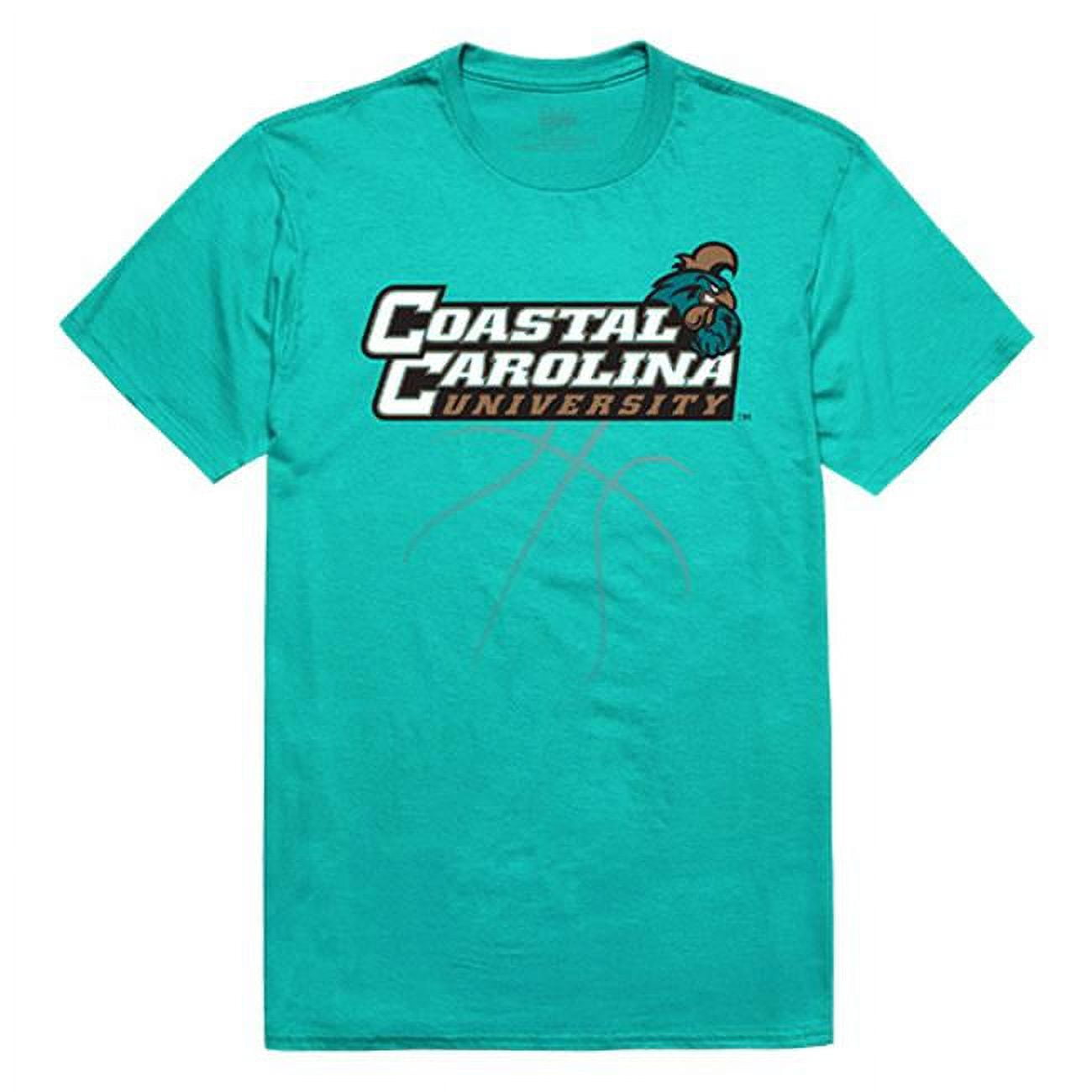 W Republic Apparel 510-116-VM6-05 Coastal Carolina University Basketball Tee for Men, Jade - 2XL ...