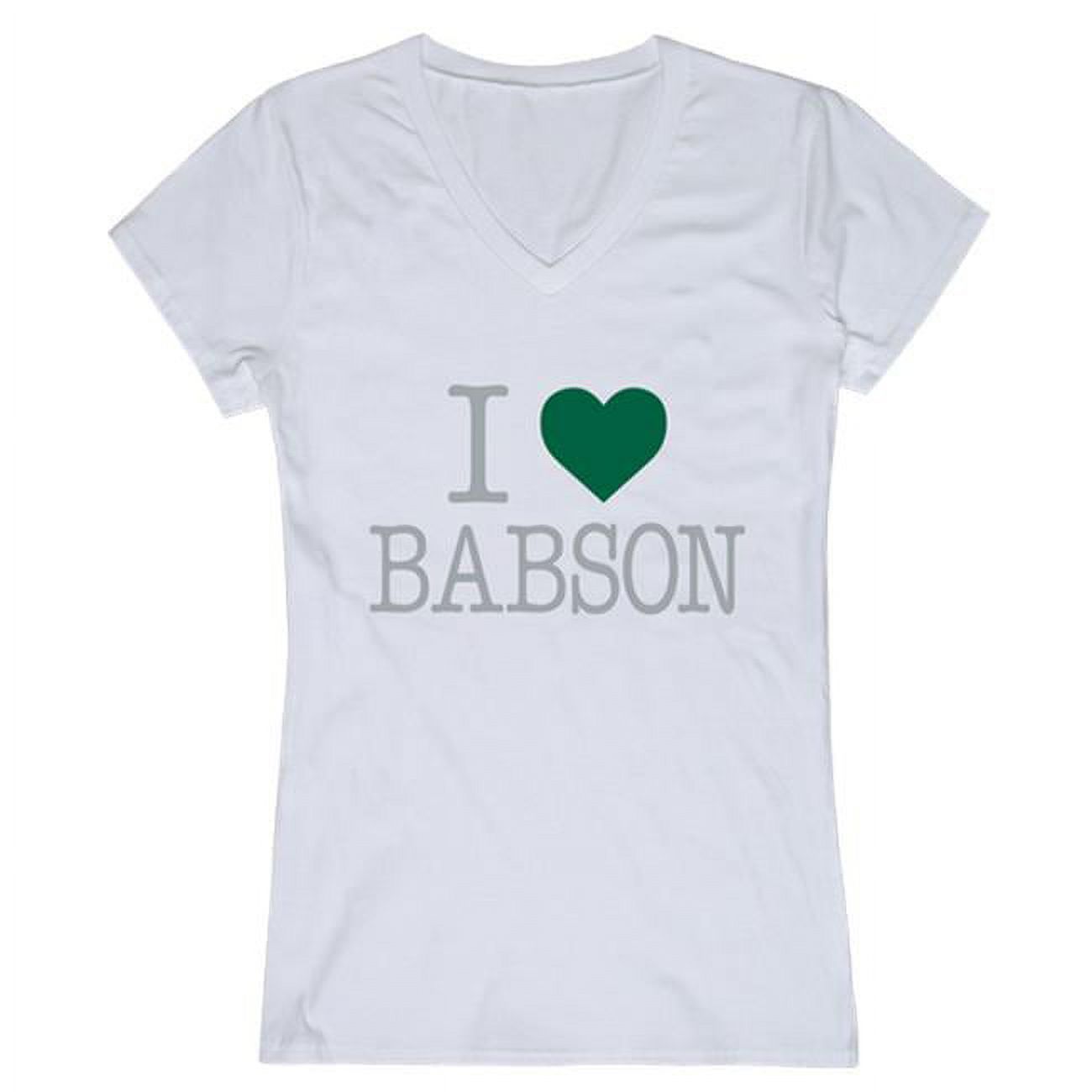 W Republic Products 550-263-WHT-05 Babson College I Love Women T-Shirt ...