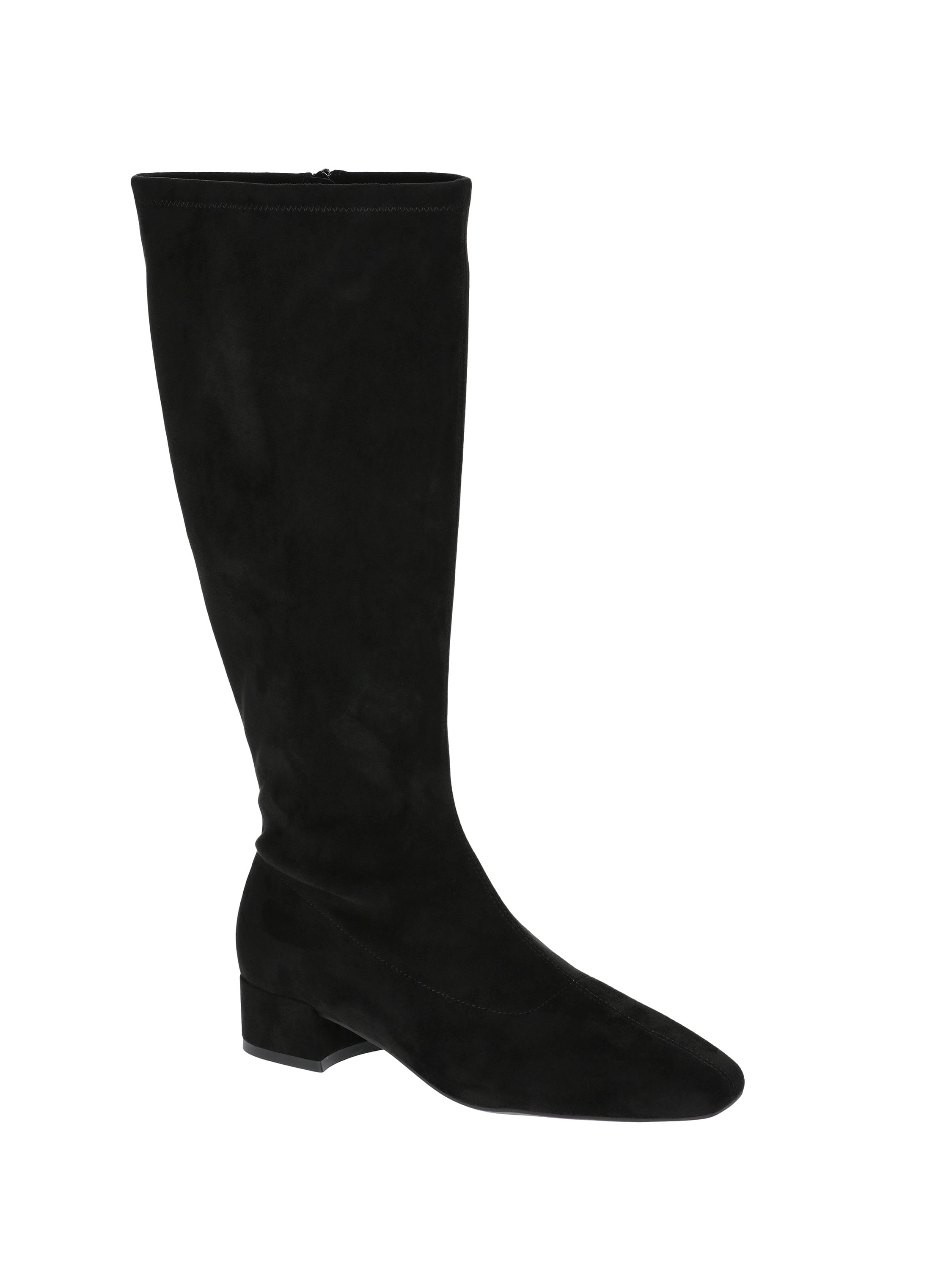 Scoop Women's Faux Suede Knee High Stretch Block Heel Boots (Wide Width ...