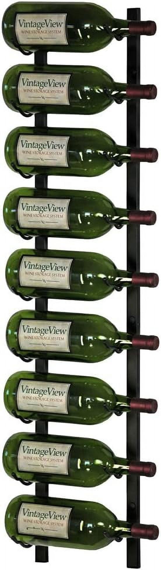 W Series – 9 Bottle Wall Mounted Wine Rack for and Champagne ( Black) Stylish Modern Wine ...