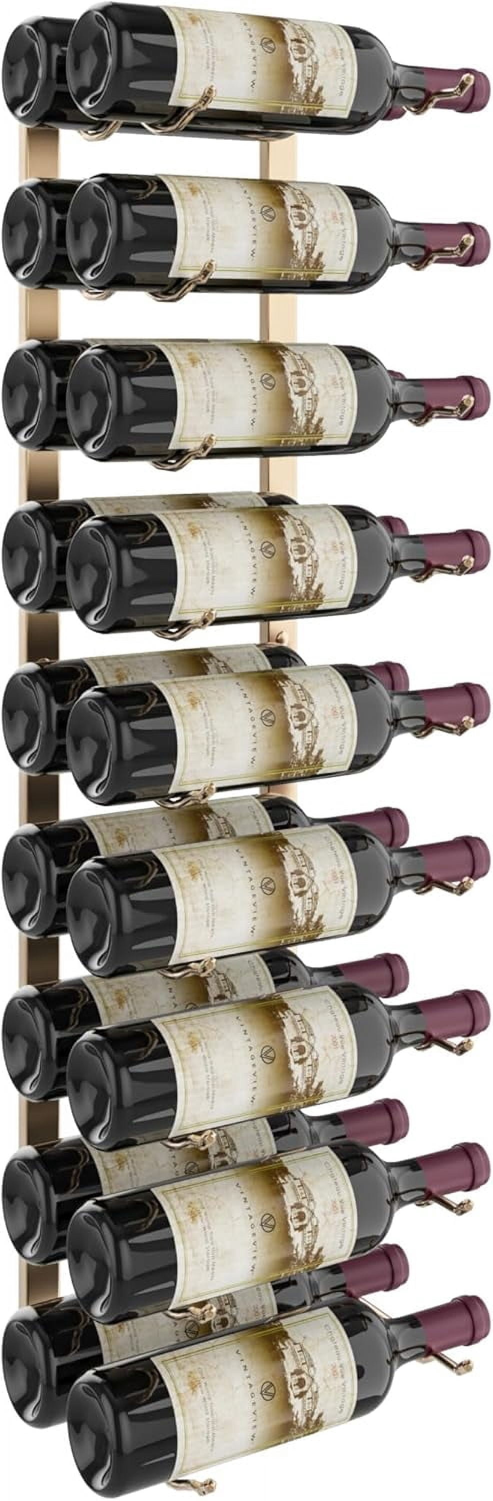 W Series Luxe Wine Rack 3 - Double Depth, Metal Wall Mounted Wine Rack ...