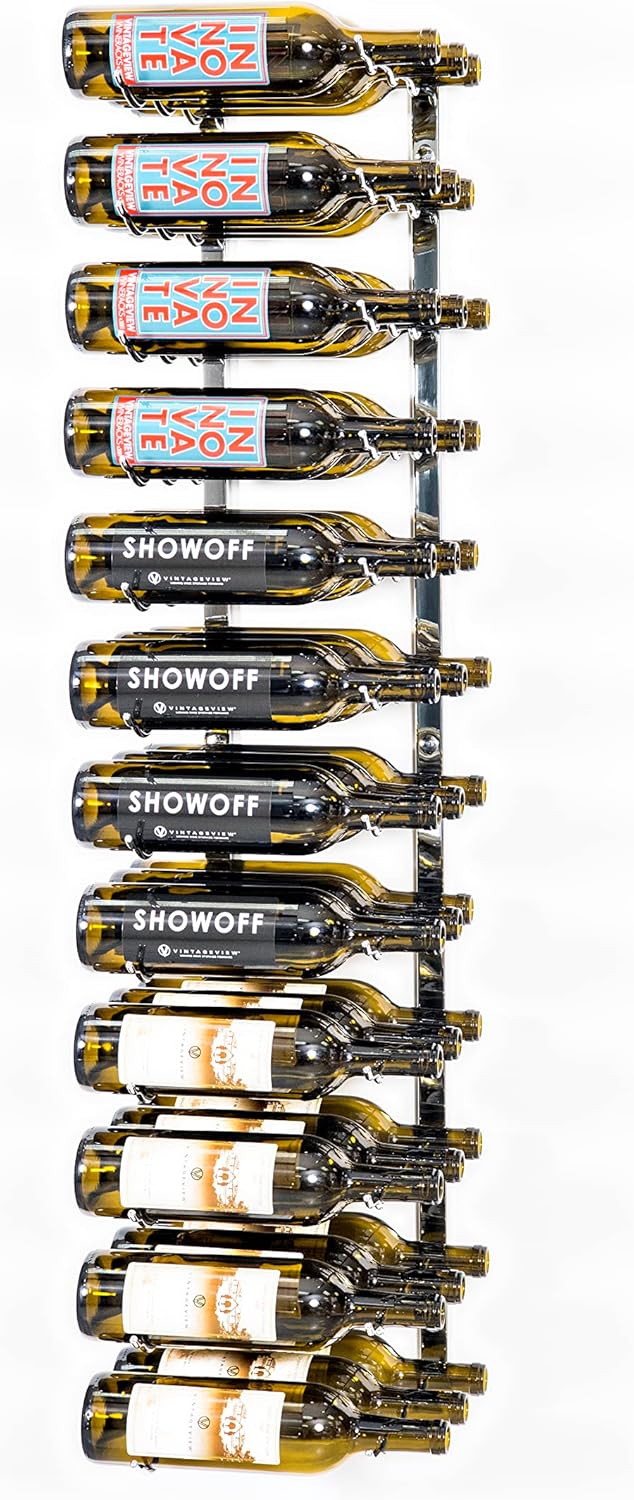 W Series Luxe Wine Rack 4 - Modern Metal Wall Mounted Wine Rack - Space ...