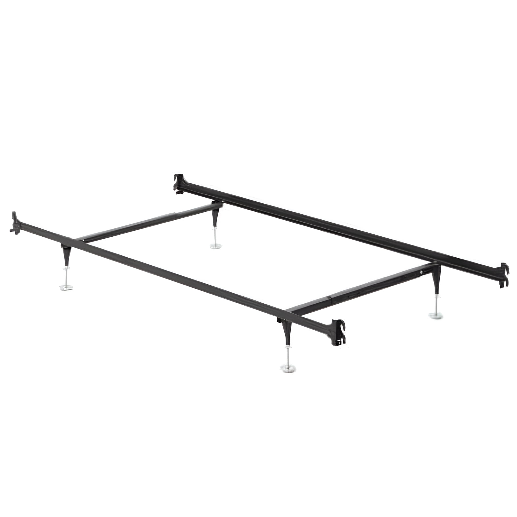 W.Silver Products Twin/Full Size Metal Bed Frame with Hook-On Rails ...