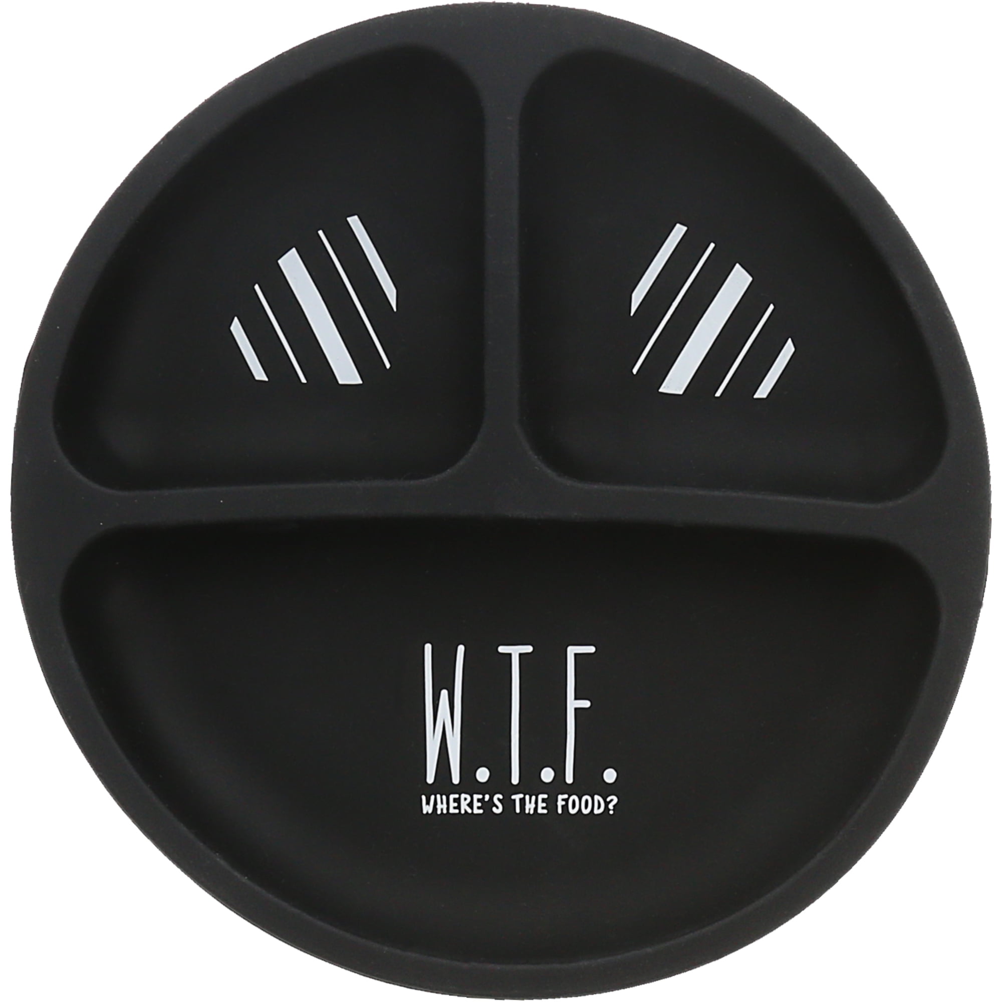 Pavilion Gift Company - W.T.F. - 7.75" Divided Silicone Suction Plate ...
