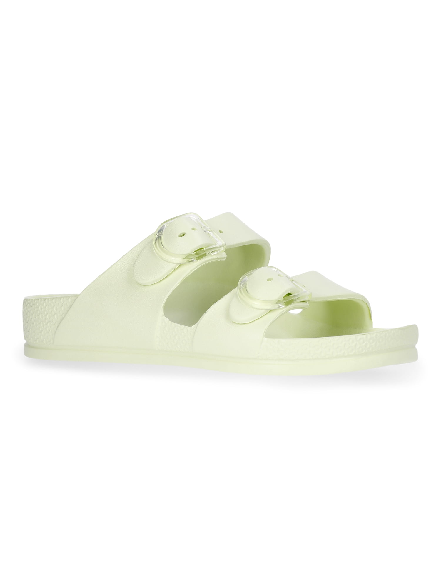 Time and Tru Women's Double Buckle EVA Slide Sandals - Walmart Business ...