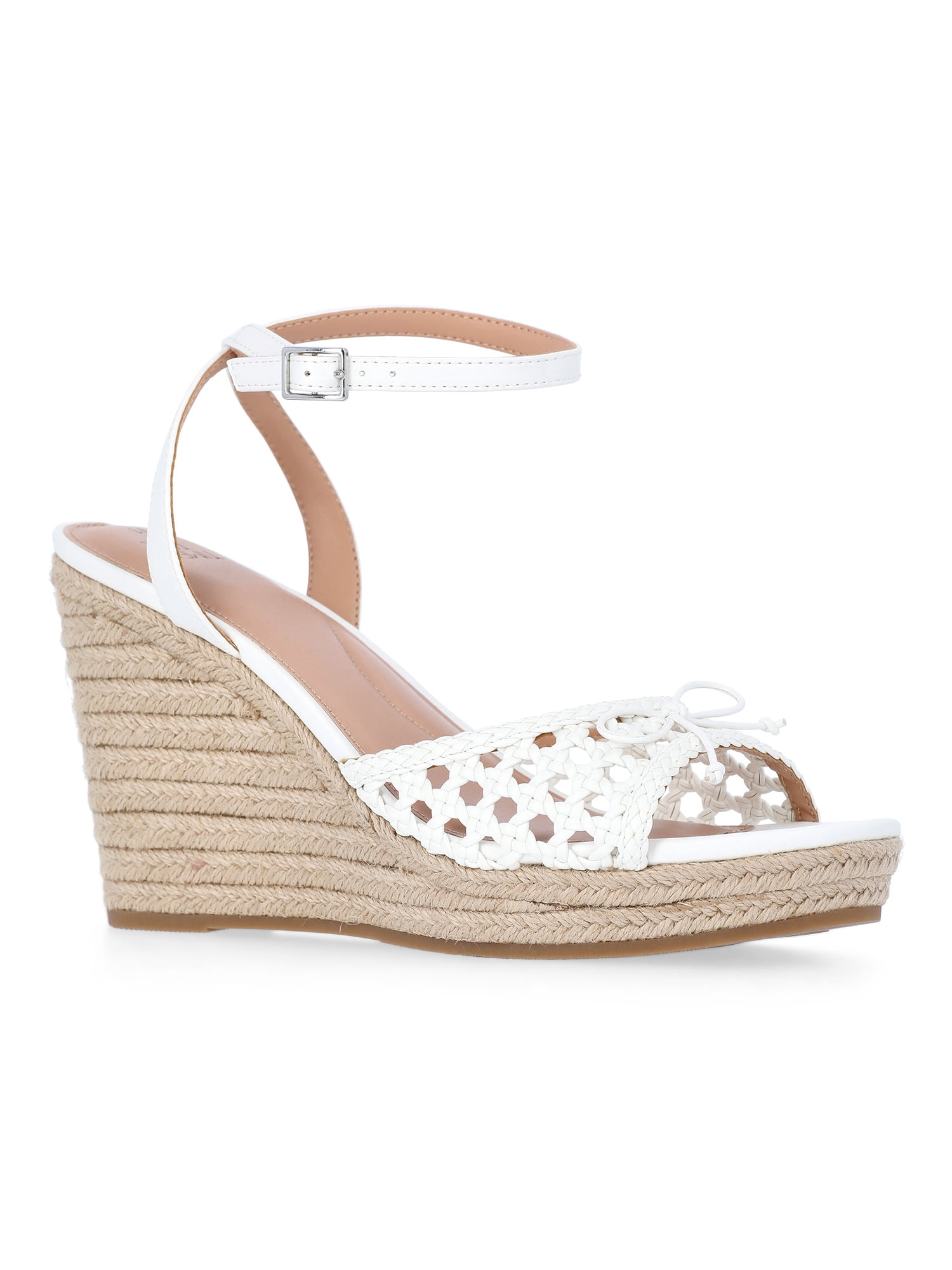 Time and Tru Women's Bow Espadrille Wedge Sandals - Walmart.com