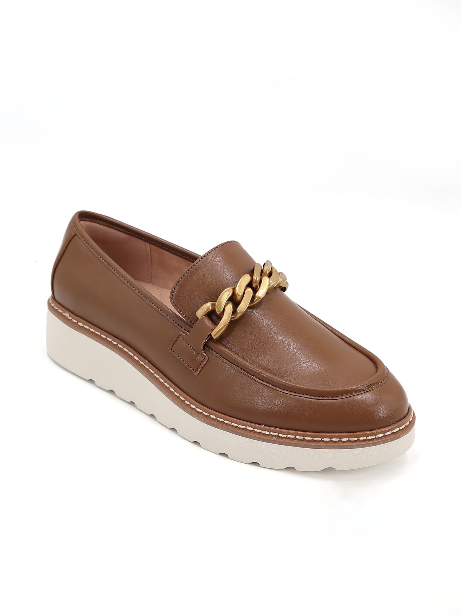 Time and Tru Women's Chain Comfort Loafer - Wide Width - Walmart.com
