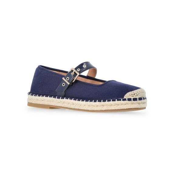 Time and Tru Women's Espadrille Mary Jane Flats - Walmart.com