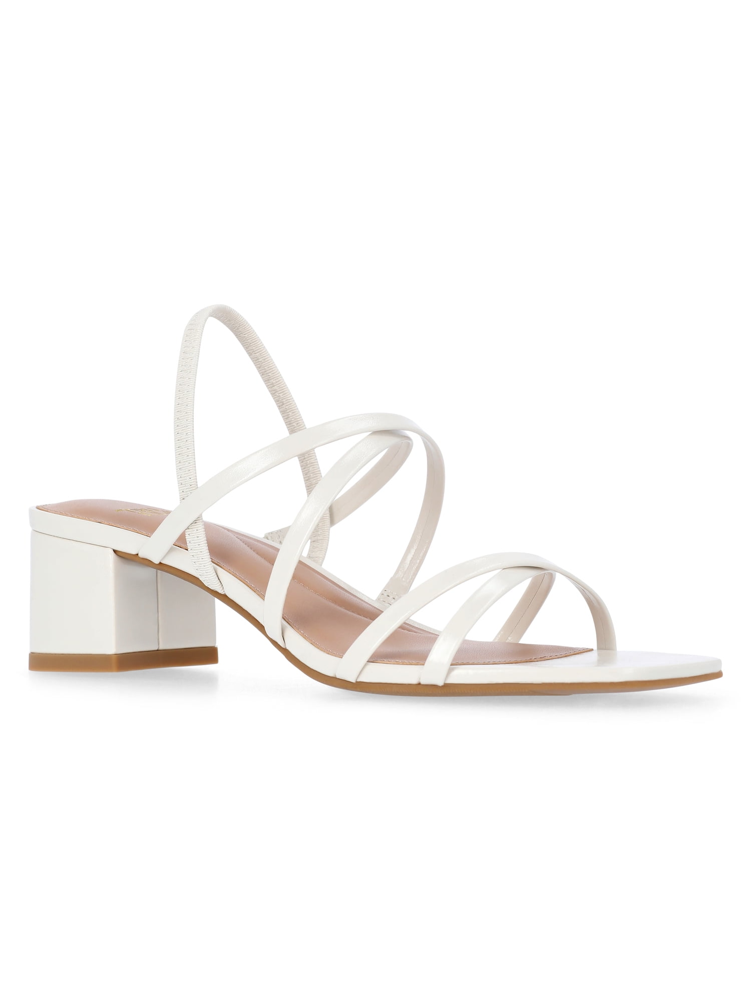 Time and Tru Women's Strappy Block Heel Sandals - Walmart.com