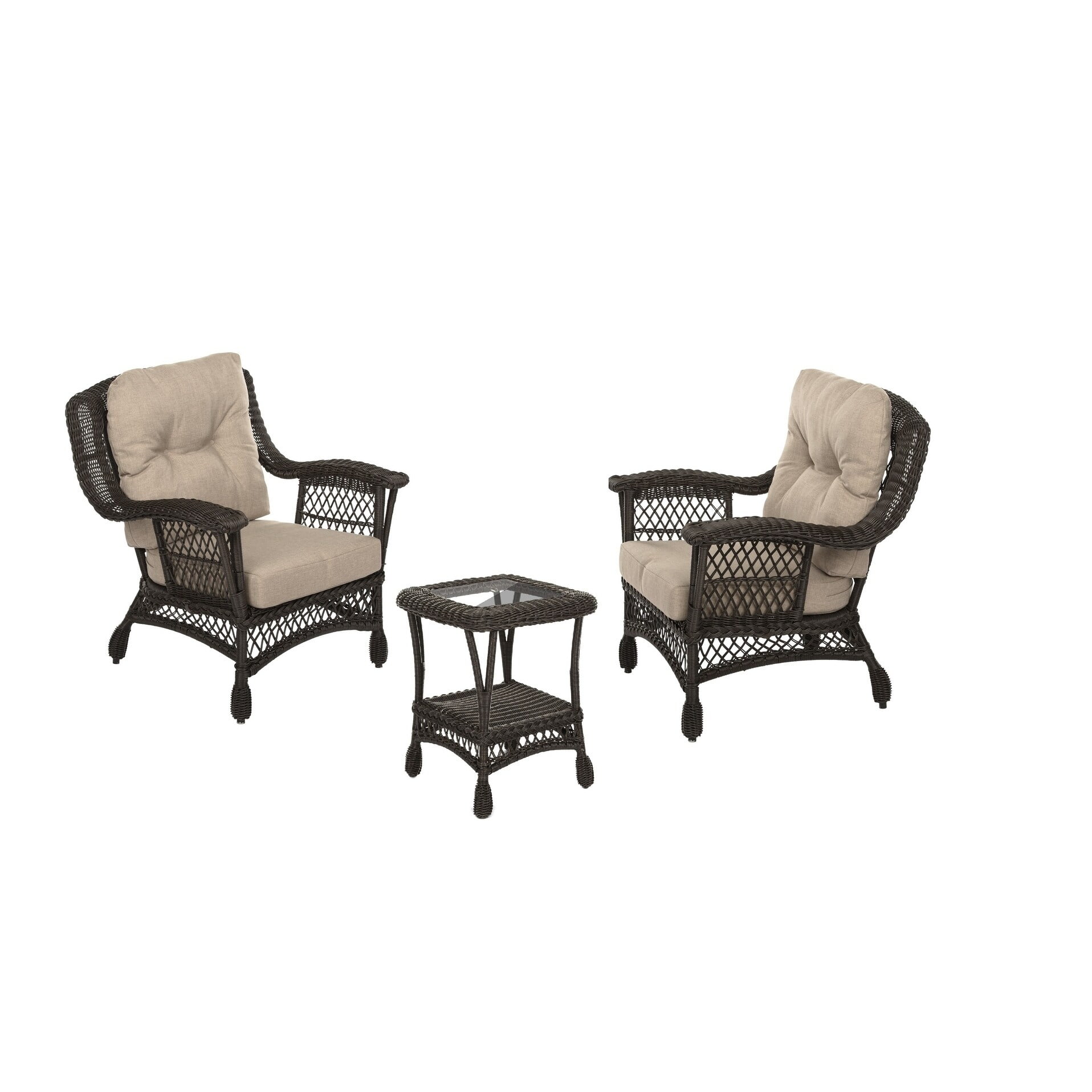 W Unlimited Outdoor Garden Patio 3 PC Cappuccino Furniture bristo set ...