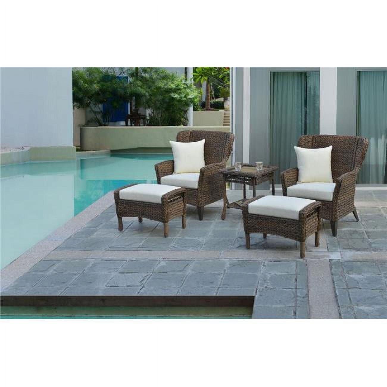 W Unlimited Sw1716otset5 Modern Concept Faux Sea Grass Resin Rattan