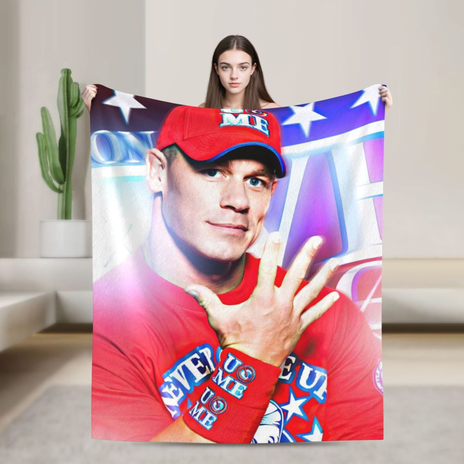 W-W-E Blanket, Super Soft Throw Blanket For Wrestling Fans, Cozy ...