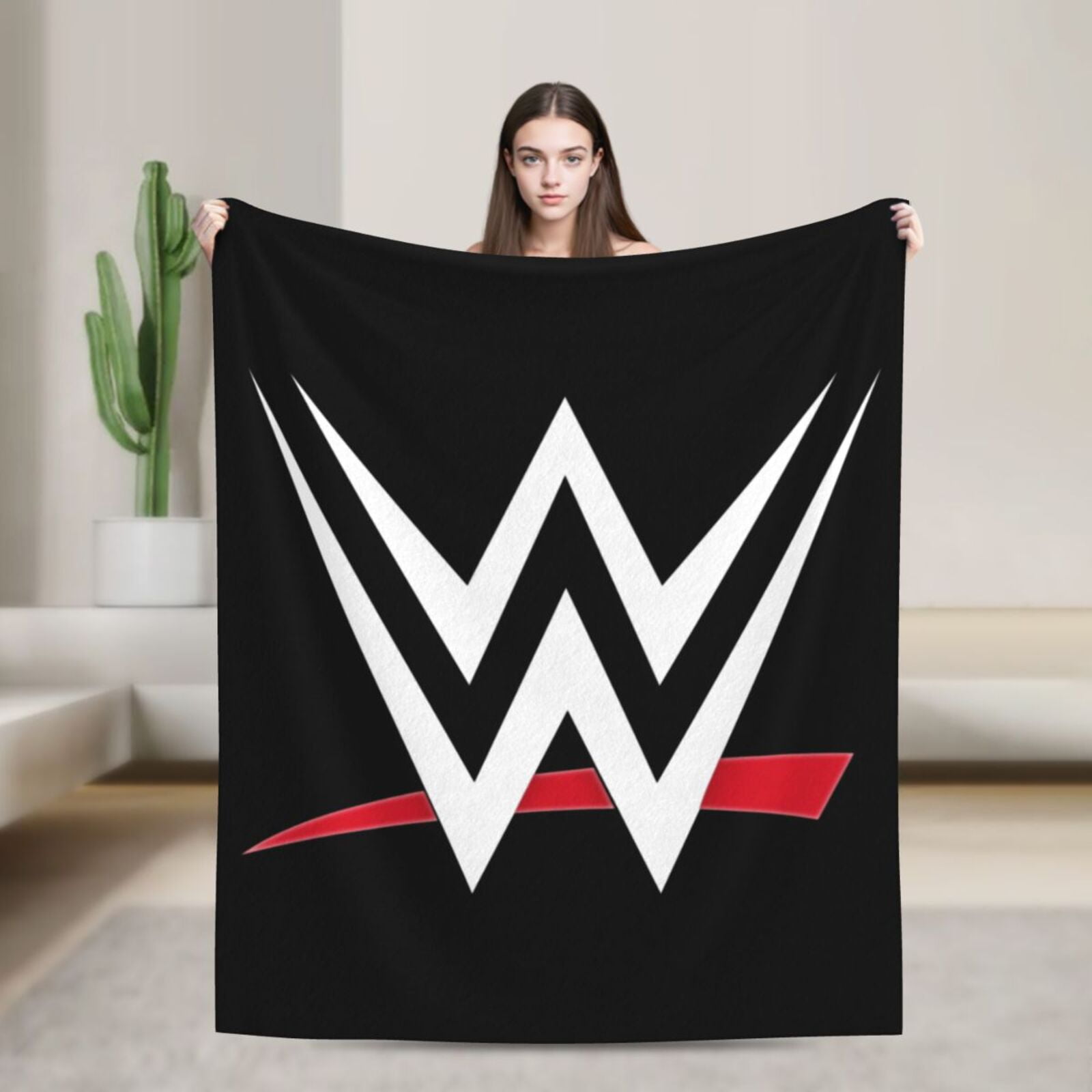 W-W-E Blanket, Super Soft Throw Blanket For Wrestling Fans, Cozy ...