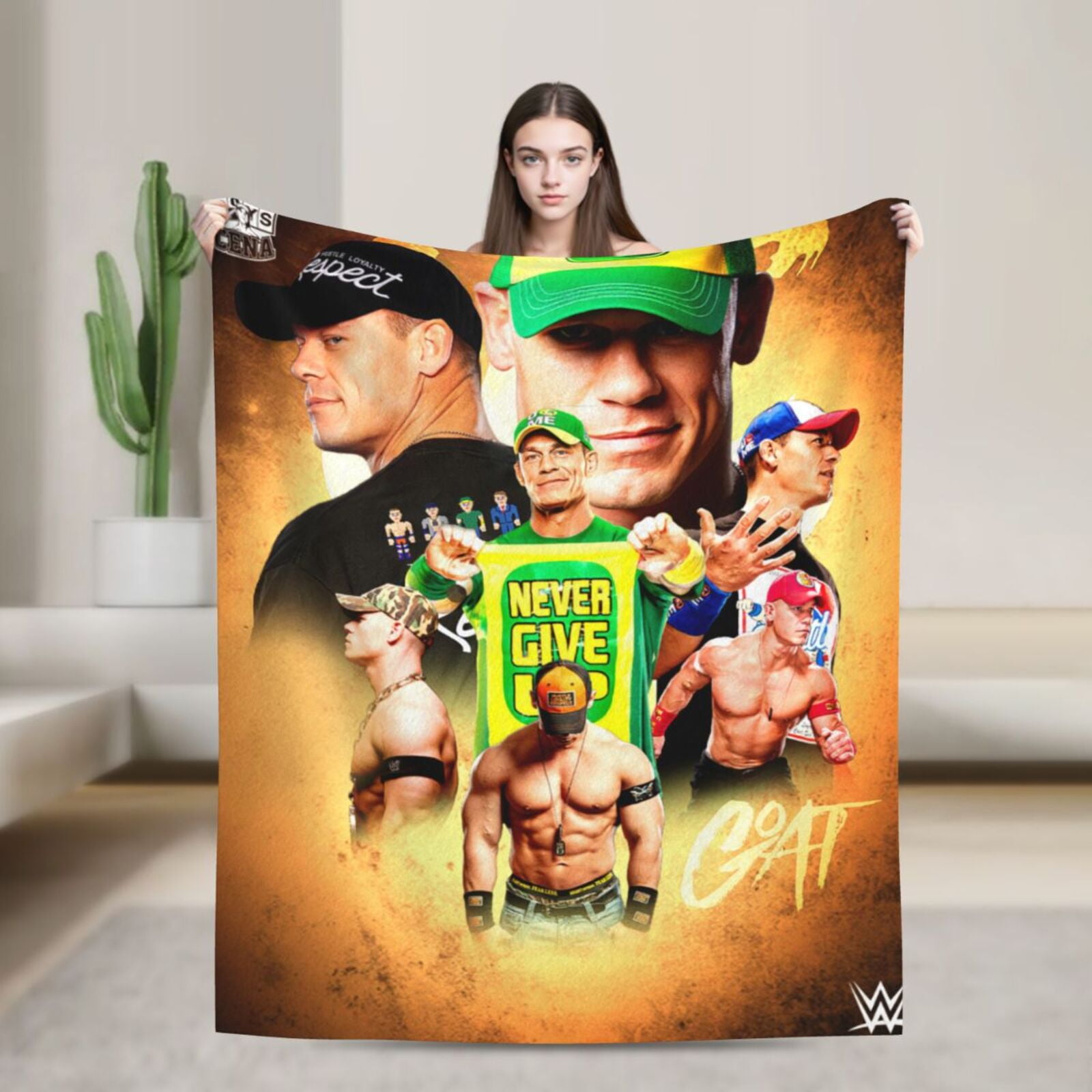 W-W-E Blanket, Super Soft Throw Blanket For Wrestling Fans, Cozy ...