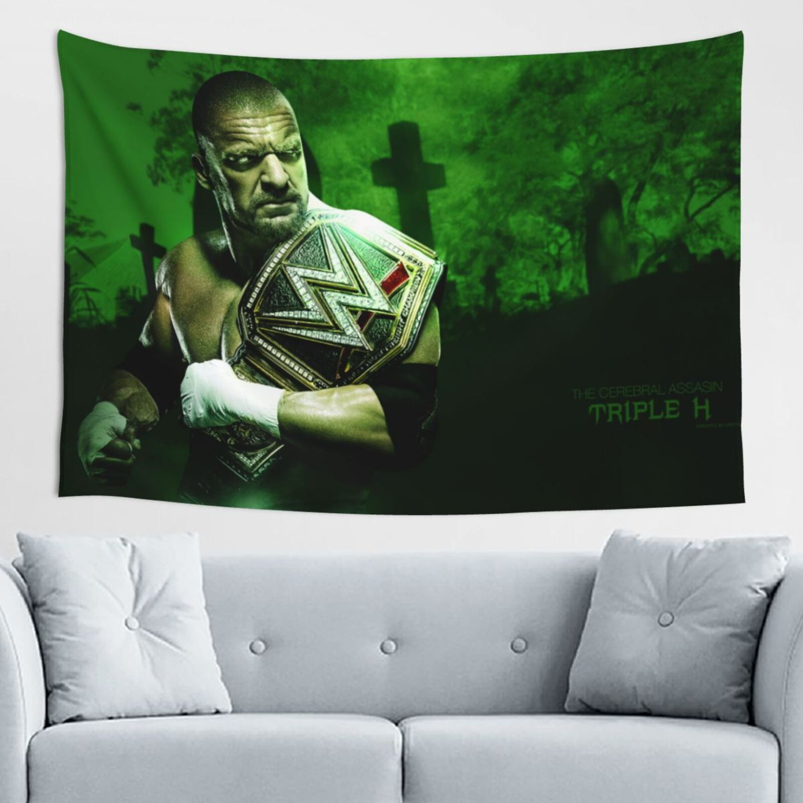 W-W-E Tapestry, Wall Hanging Tapestry, Wall Art Tapestries Poster, Home ...