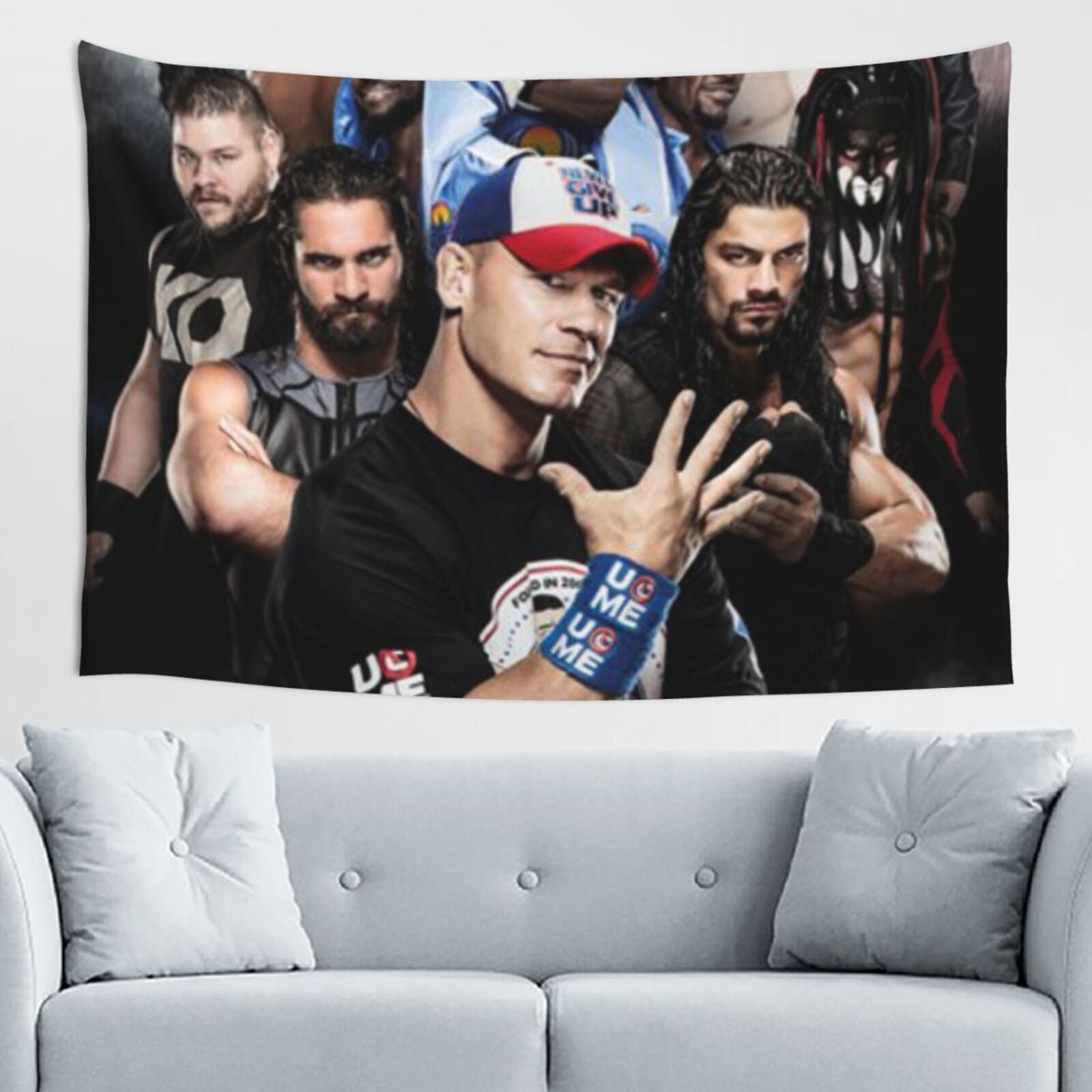 W-W-E Tapestry, Wall Hanging Tapestry, Wall Art Tapestries Poster, Home ...