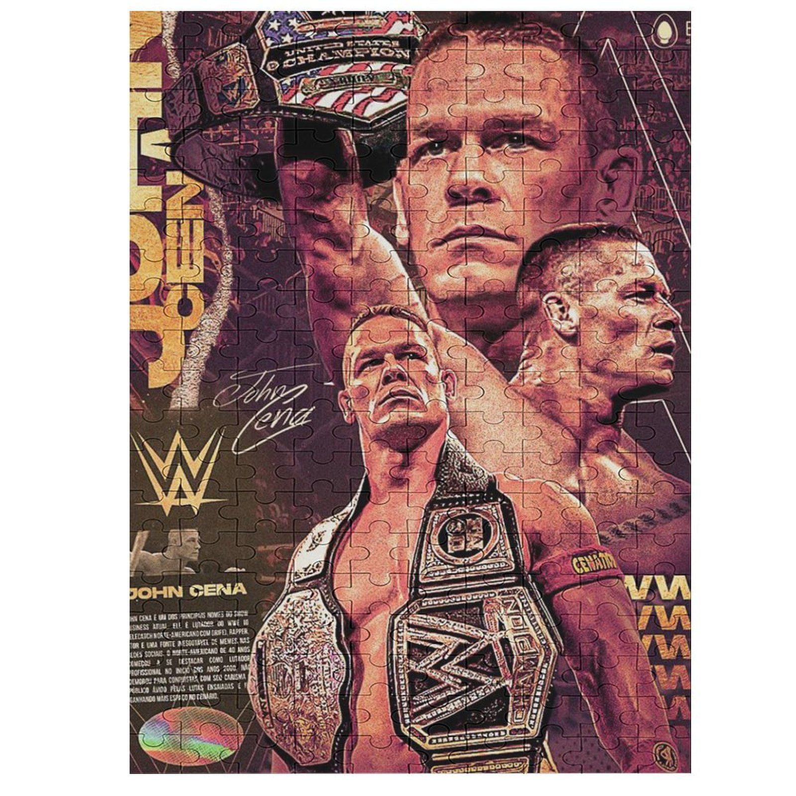 W-WE World Wre-stling Entertainment Picture Puzzle 200 PCS Wooden ...