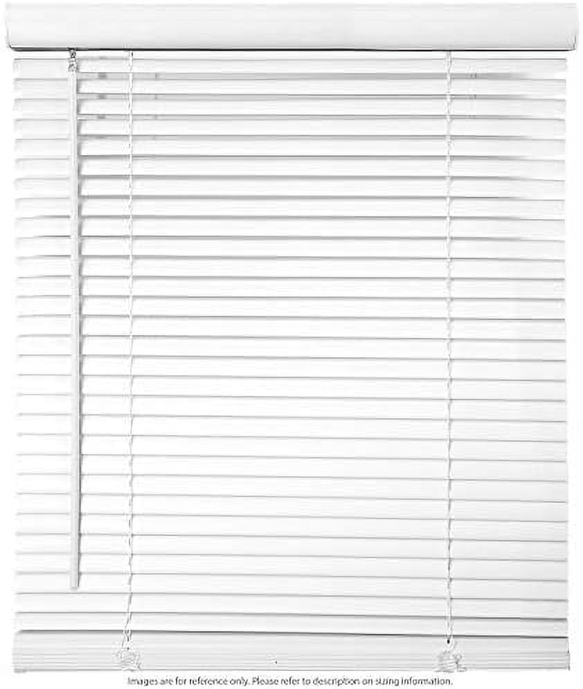 W X 64" H Cordless Window Blinds 1" Slat PVC Vinyl Venetian Horizontal ...