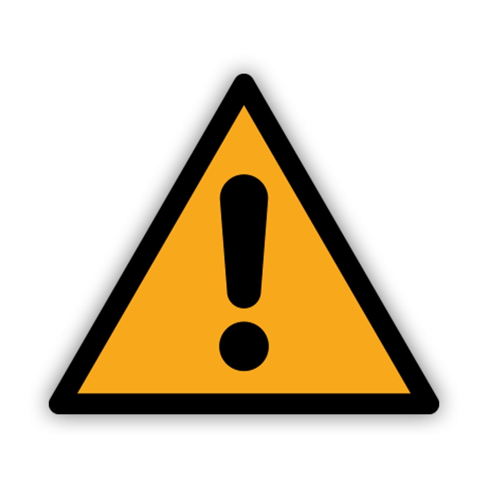 W001 - General Warning Sign Sticker Decal - Self Adhesive Vinyl ...