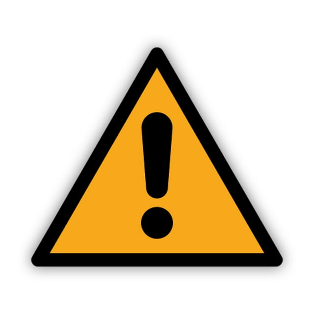 W001 - General Warning Sign Sticker Decal - Self Adhesive Vinyl ...