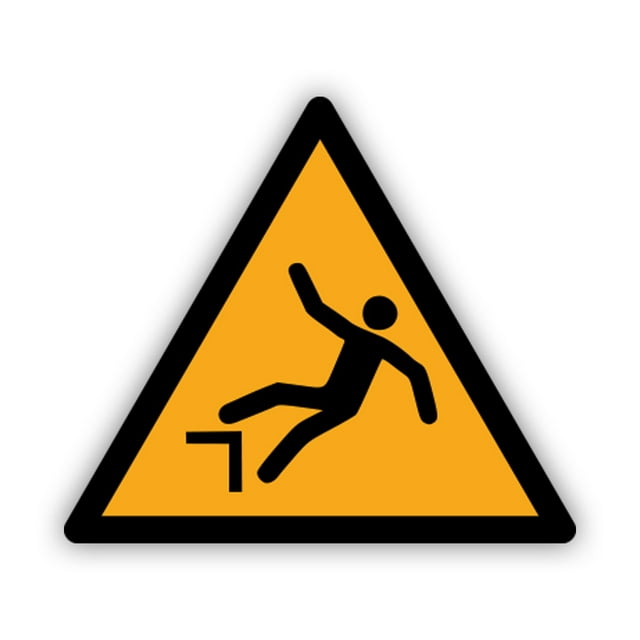 W008 - Drop Or Fall Hazard Sticker Decal - Self Adhesive Vinyl ...