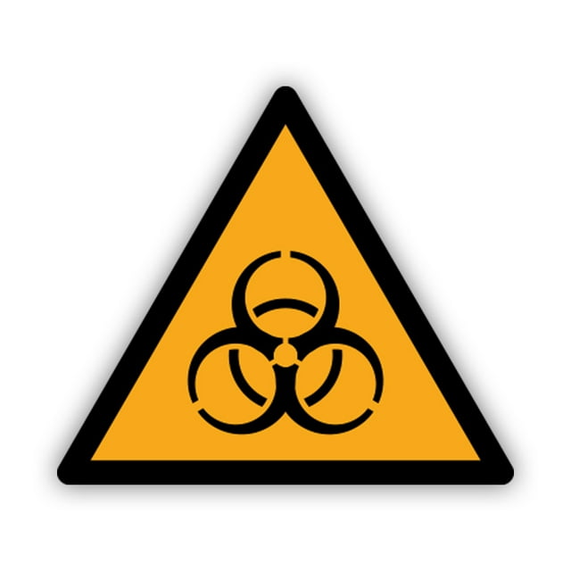 W009 - Biological Hazard Sticker Decal - Self Adhesive Vinyl ...