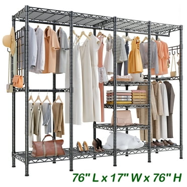 Ulif E4 Wire Garment Rack, Metal Freestanding Closet Organizer and ...