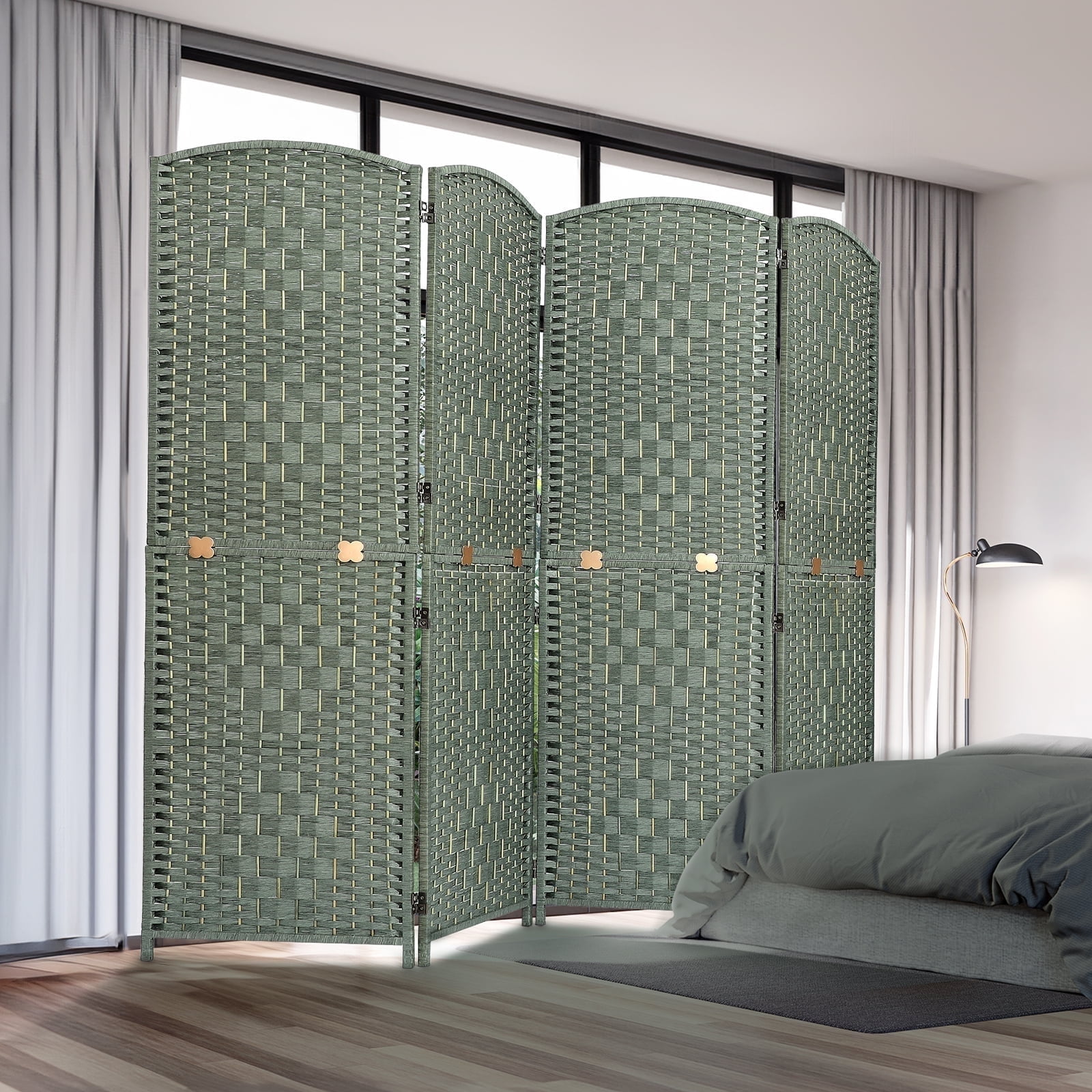 Jostyle 4 Panel Room Divider Folding Privacy Screens 6ft Tall Room ...