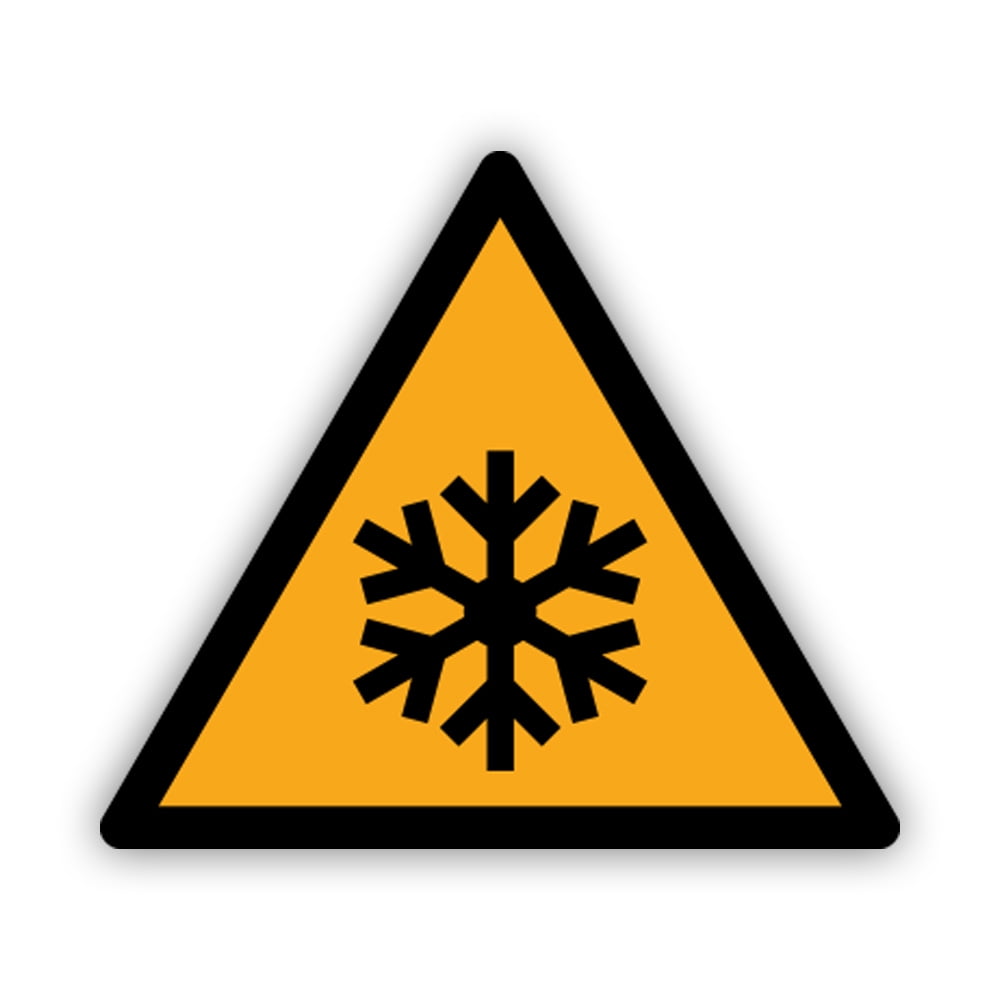 W010 - Low Temperature Hazard Sticker Decal - Self Adhesive Vinyl ...