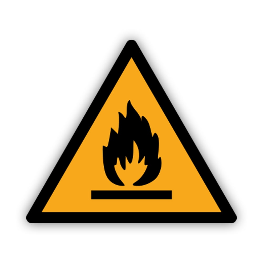 W021 - Flammable Material Sticker Decal - Self Adhesive Vinyl ...