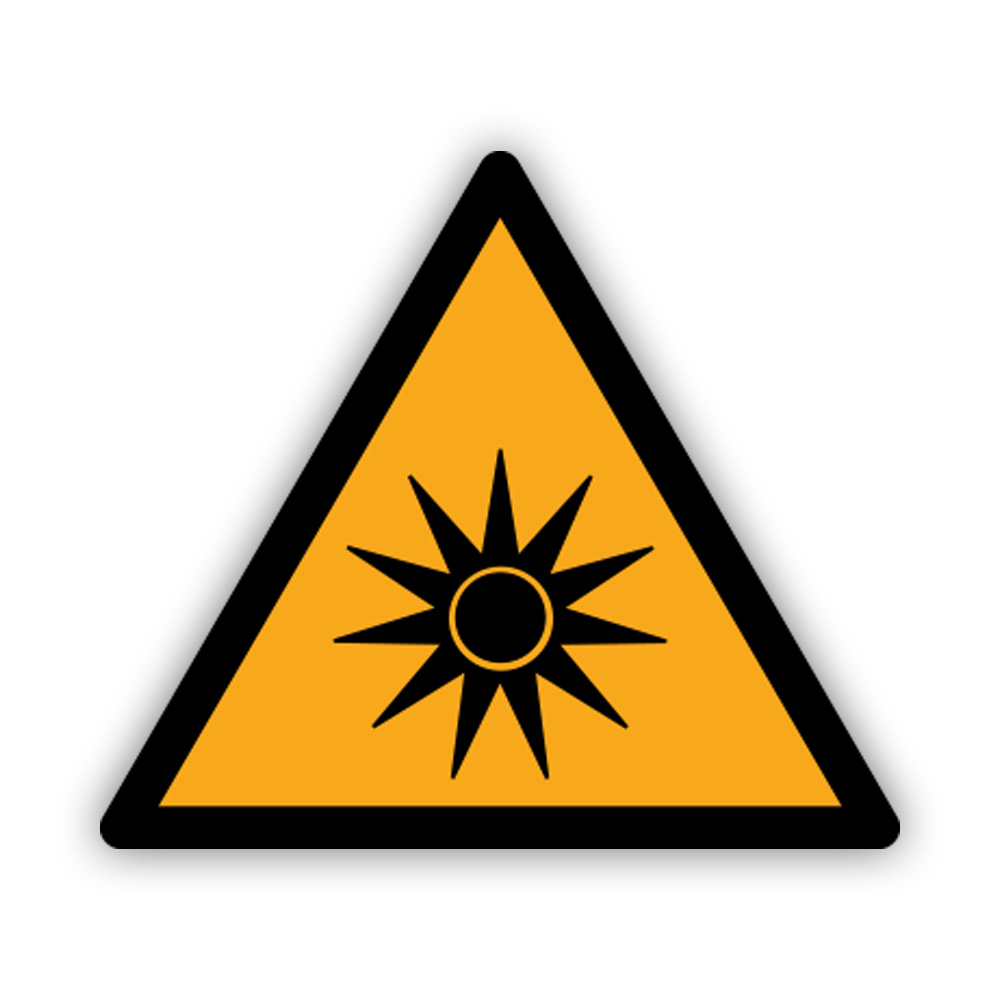 W027 - Optical Radiation Sticker Decal - Self Adhesive Vinyl ...