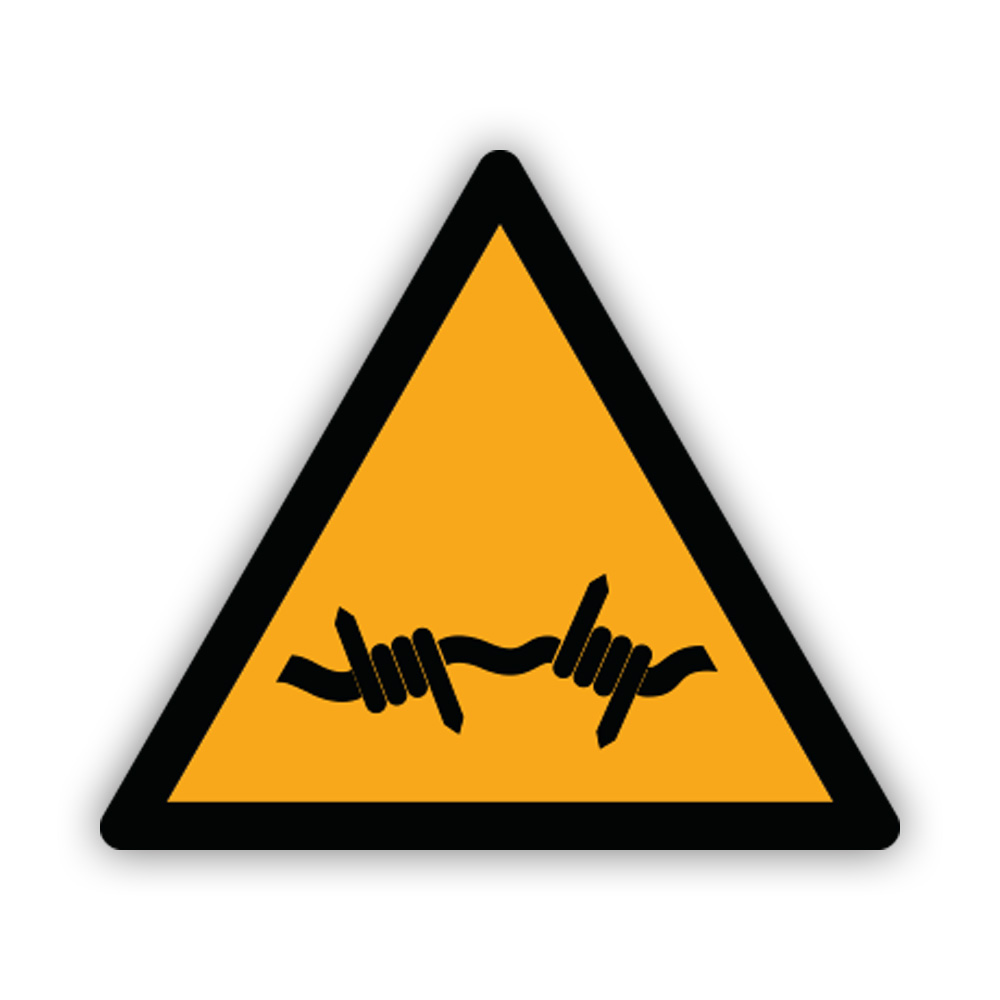 W033 - Barbed Wire Sticker Decal - Self Adhesive Vinyl - Weatherproof ...