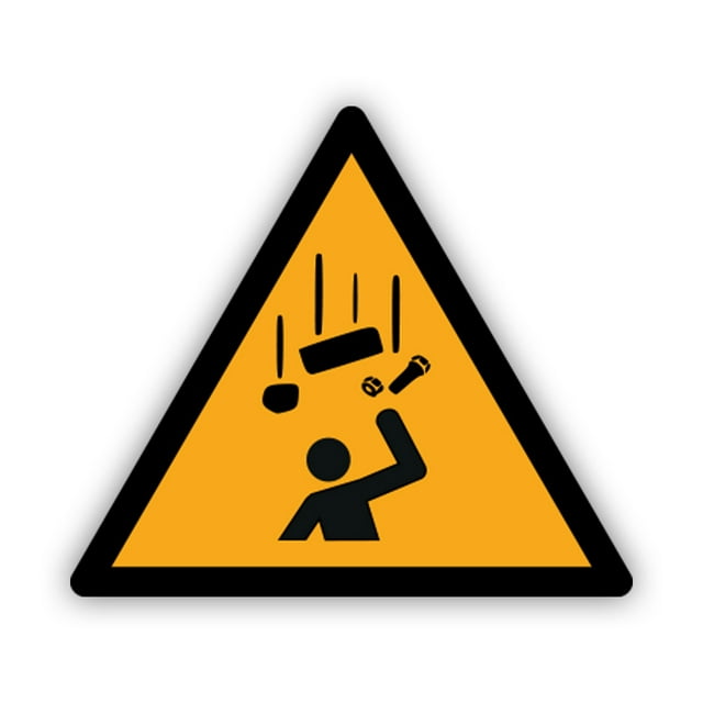 W035 - Falling Parts Sticker Decal - Self Adhesive Vinyl - Weatherproof ...